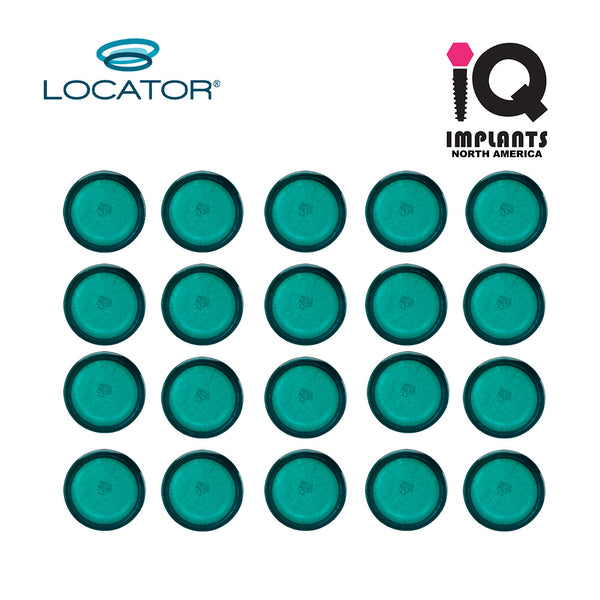 Locator Male Extended Range, Green 3-4 lbs (20 Pack) - IQ IMPLANTS USA