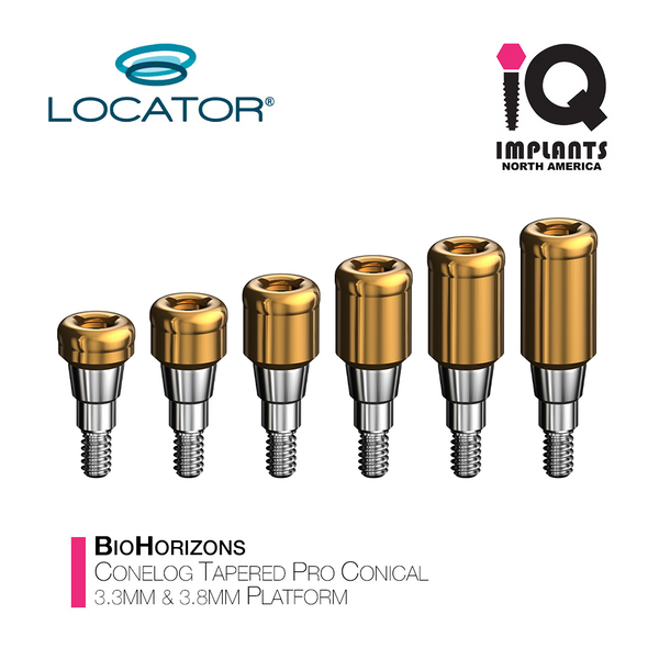 LOCATOR BioHorizons Tapered Pro Conical Conelog - IQ IMPLANTS USA