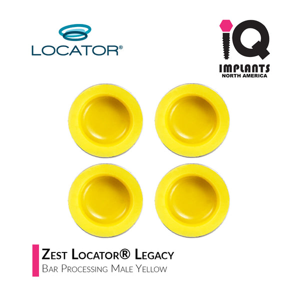 Locator Bar Processing Male, Yellow (4 Pack) - IQ IMPLANTS USA