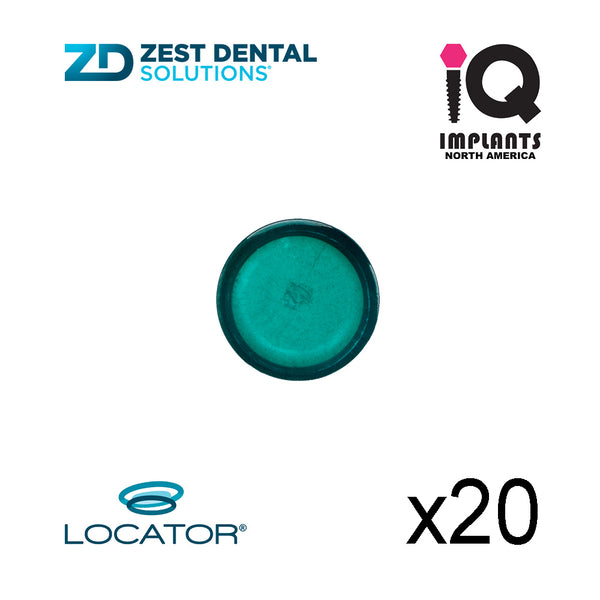 Locator Male Extended Range, Green 3-4 lbs (20 Pack) - IQ IMPLANTS USA