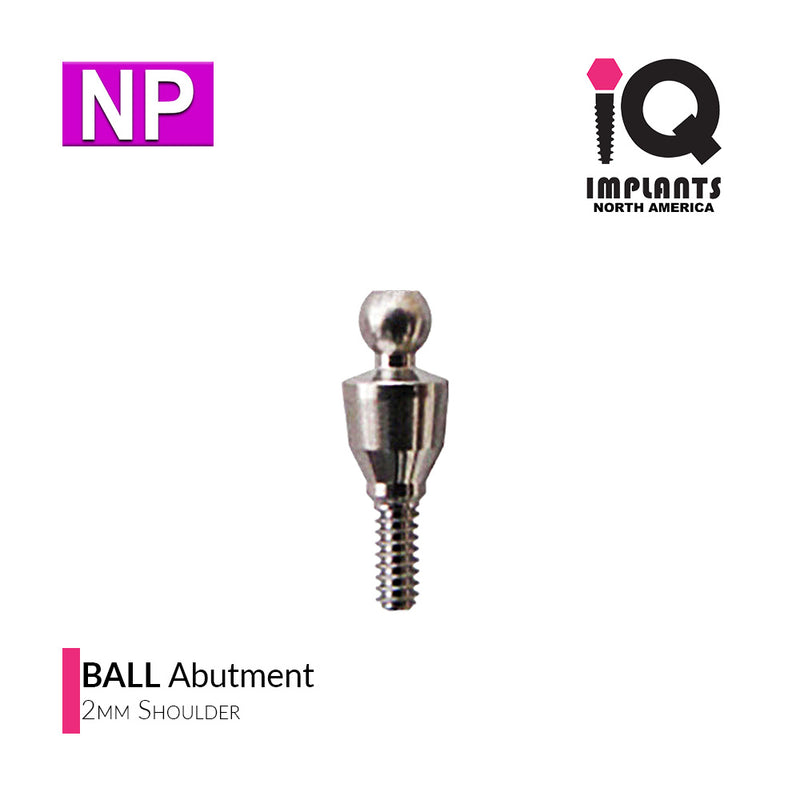 Ball Abutment, 2mm NP - IQ IMPLANTS USA