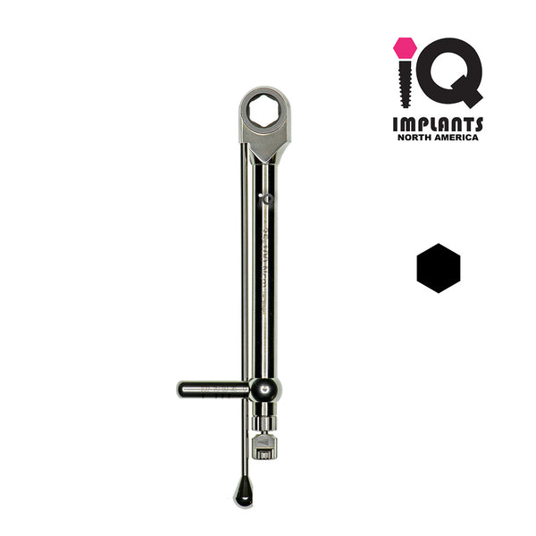 Torque Indicating Ratchet Wrench 35-100Ncm, Hex Head - IQ IMPLANTS USA