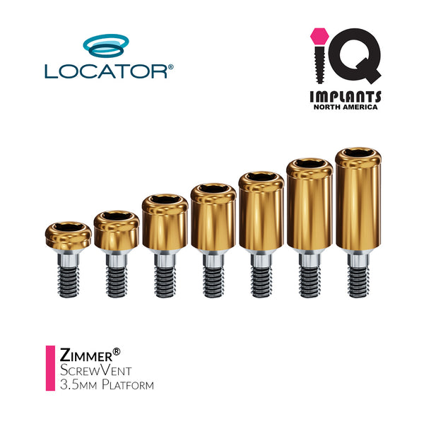 LOCATOR ZIMMER TSV Screw-Vent® Internal Hex 3.5 - IQ IMPLANTS USA